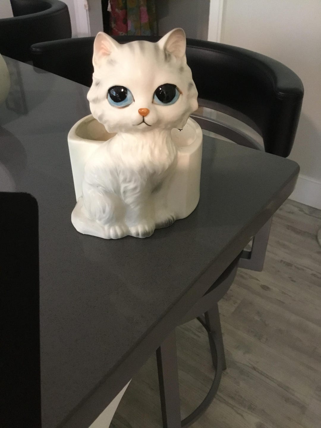 Kitty Planter Cat Planter by Lefton Pen Holder Sweet Pottery Planter ...