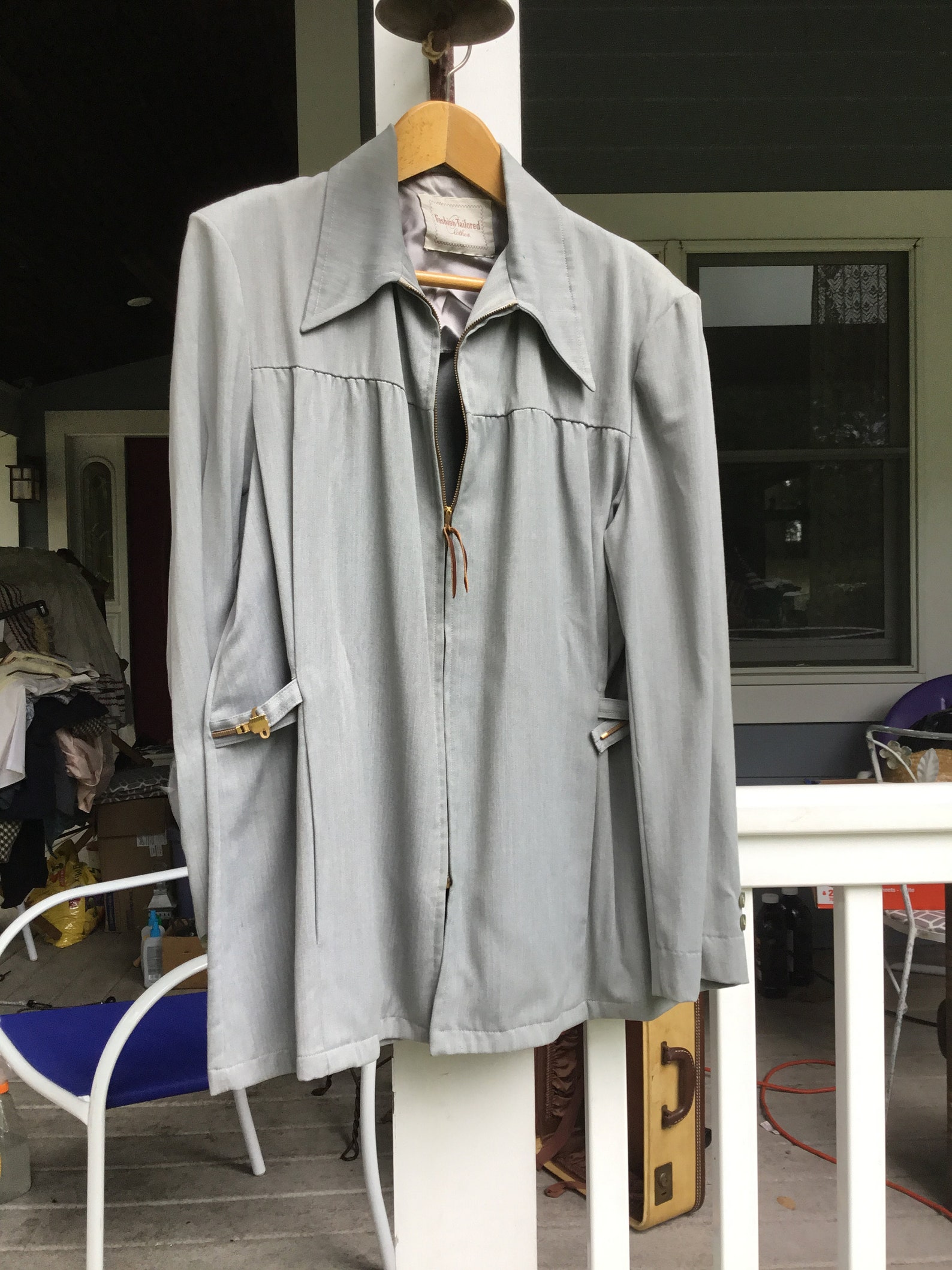 40s-50s Jacket Rare Vintage Jacket Dressy 49er Look Light Gray - Etsy