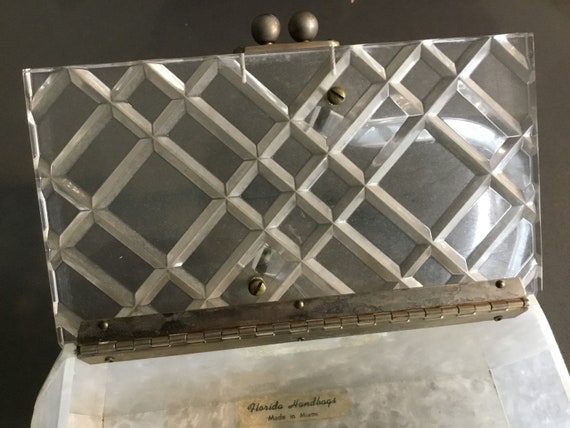 Lucite Purse Florida Handbags Made in Miami Lucite Bo… - Gem