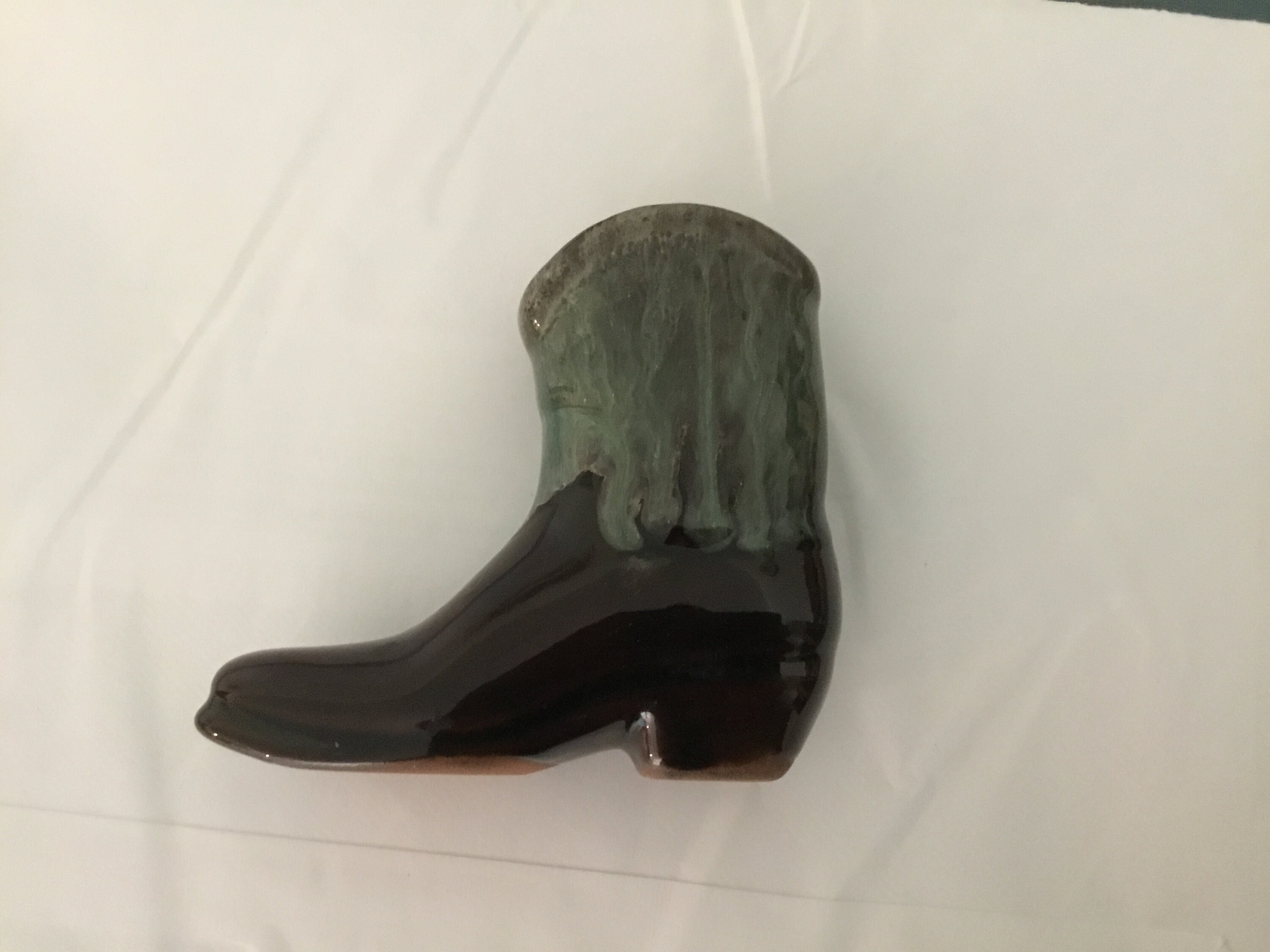 Pottery Boot Mcmaster Craft Pottery BMP Look Canada Souvenir Brown With ...