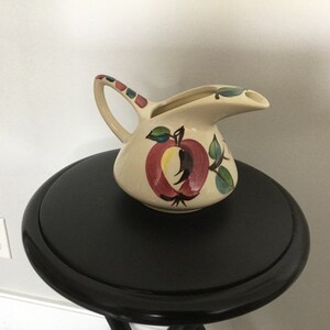 Apple Pitcher Vintage Pitcher Puritan Pottery Shabby Chic Milk Pitcher ...