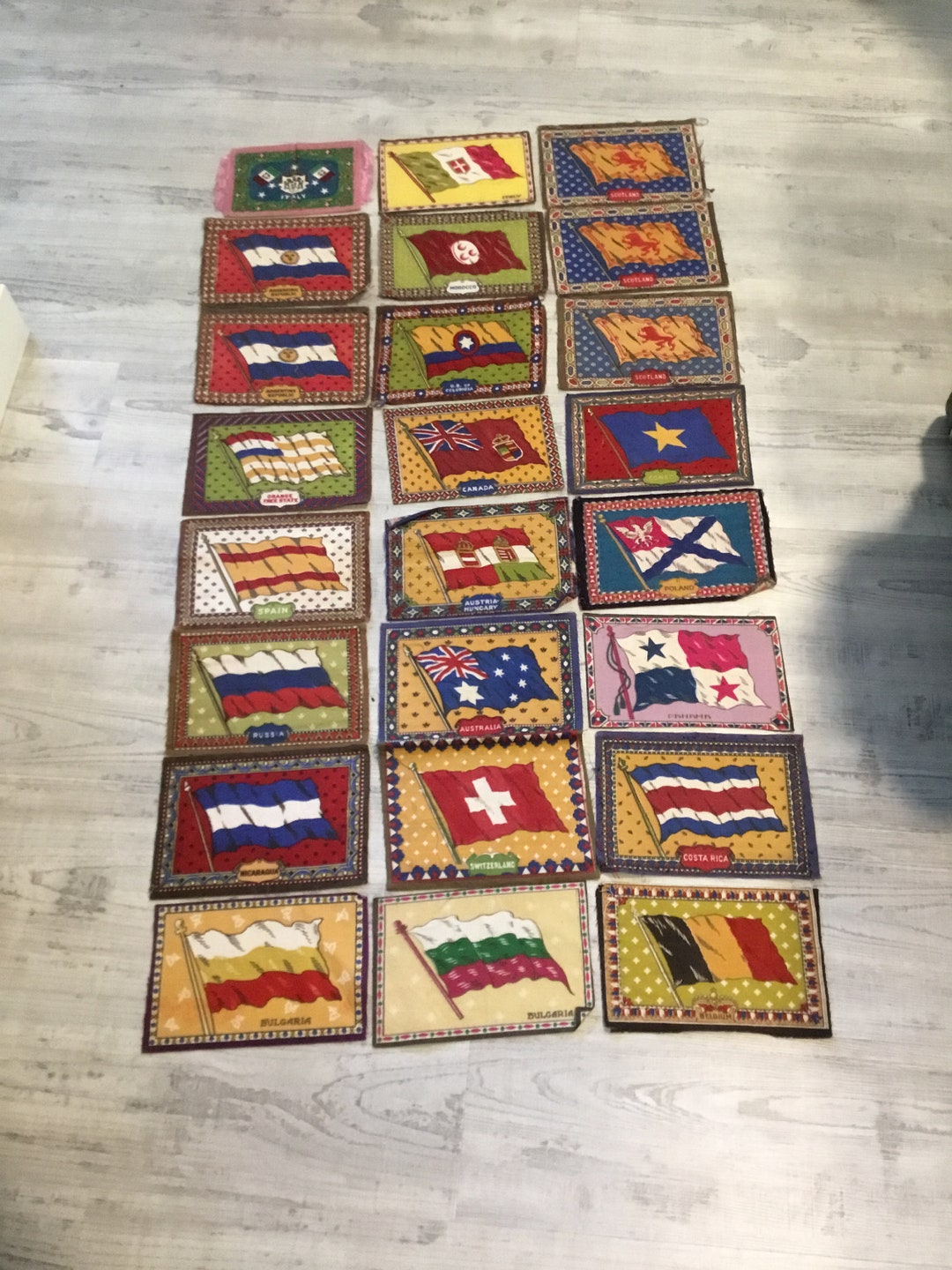 Cigar Felts Tobacciana Countries Around the World Felts Colorful Antique Advertising Premiums ...