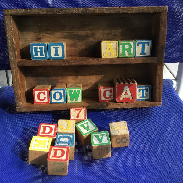 Old Wooden Letter Blocks - Etsy