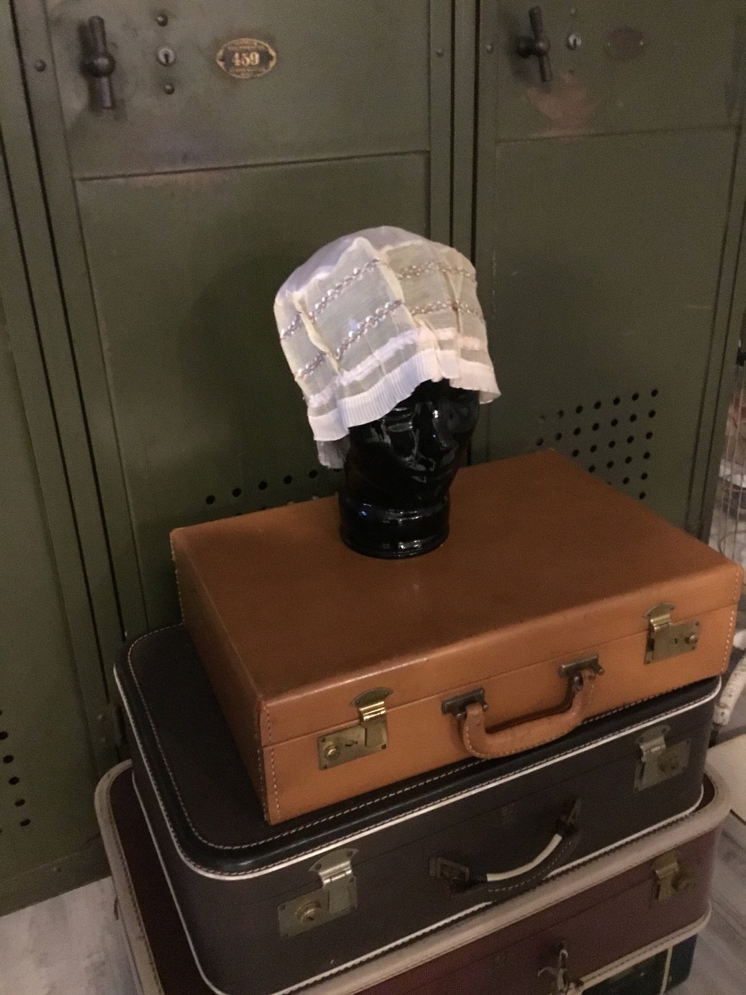 Antique Boudoir Cap or Sleeping Bonnet With Intricate Thread Detail ...