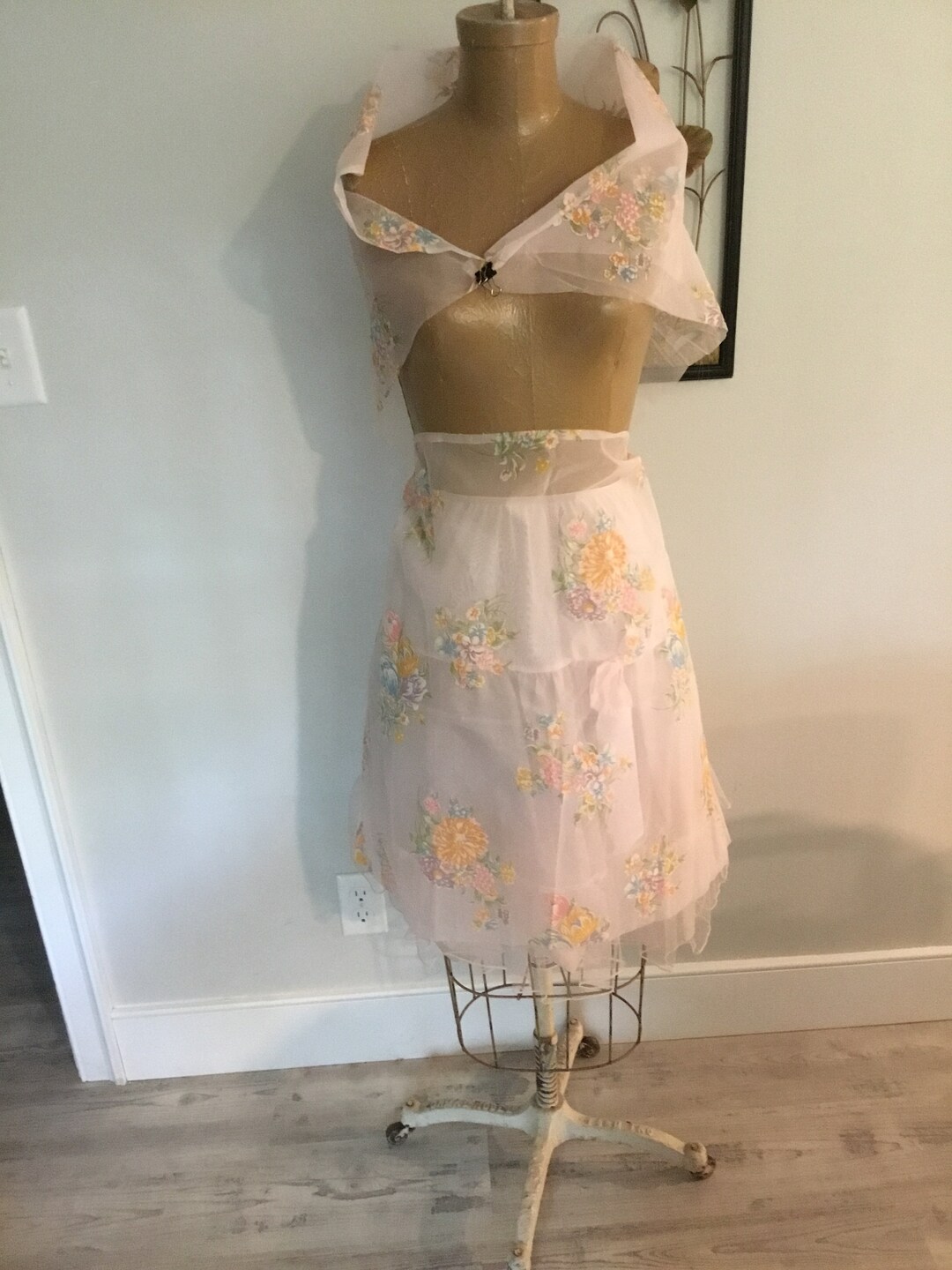 Vintage Crinoline PINK Crinoline With 2 Layers and 2 Pieces of Pretty ...