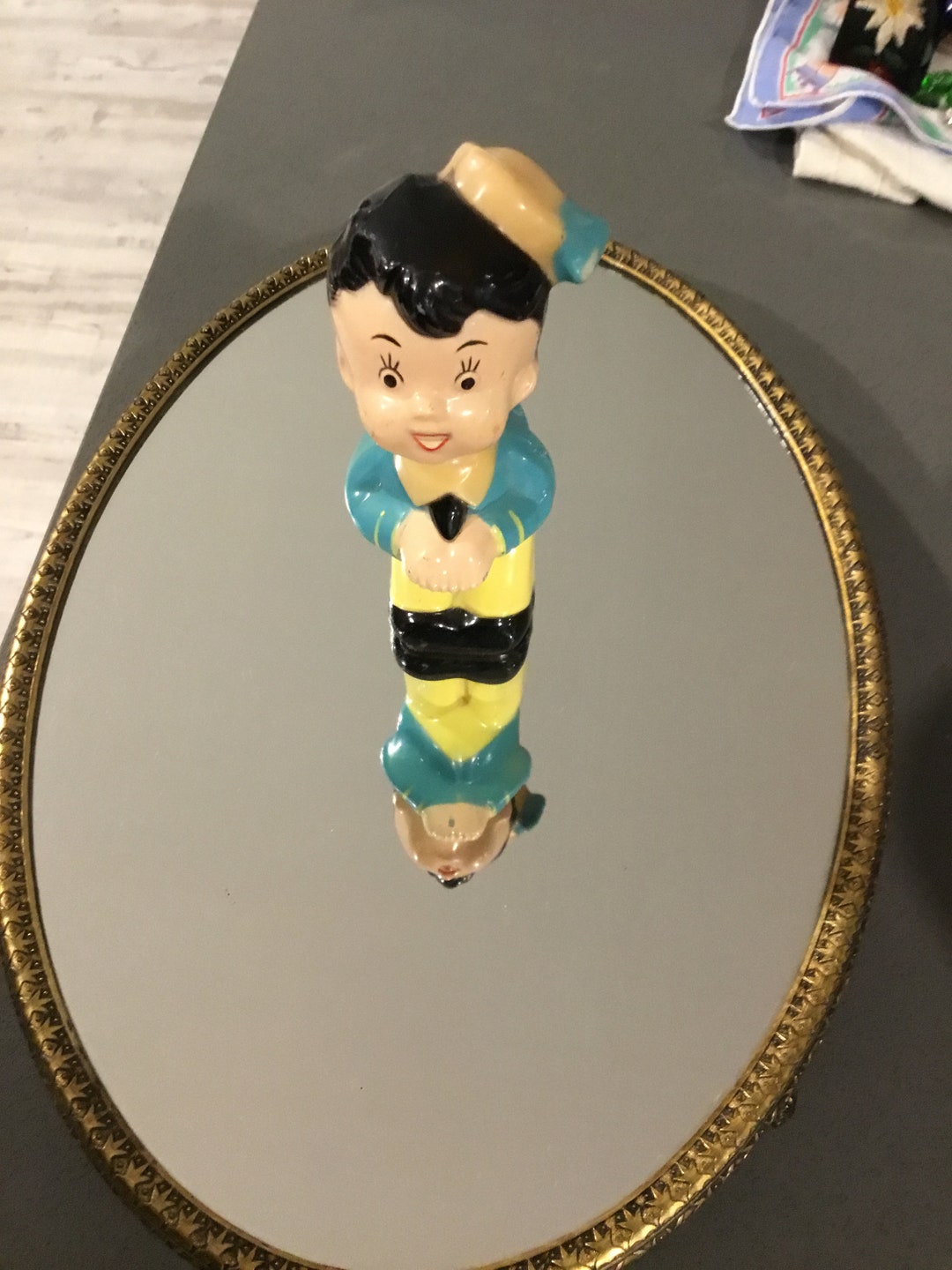 Bell Hop Figurine Plastic Bellhop Stamped Made in Hong Kong Collectible ...