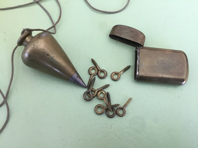 Vintage Tool Brass Plumb Bob and Mini Case Metal Plumb Weighs - Etsy
