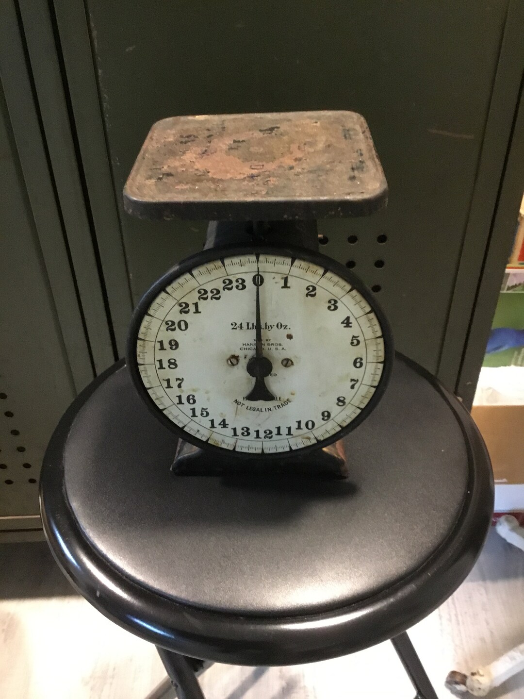 Antique Scale Hanson Bros Scale Chicago USA Country Store Look Rustic ...