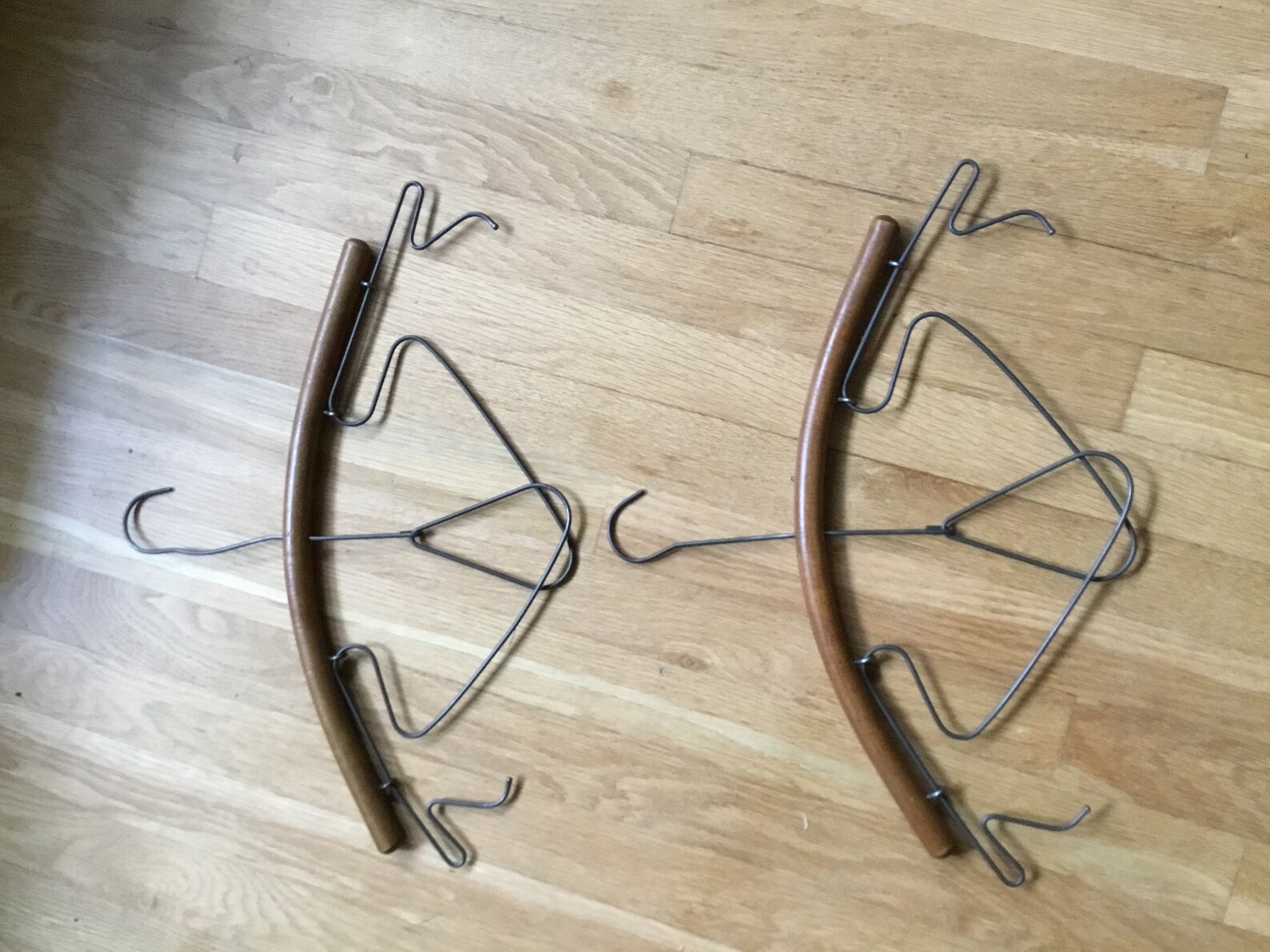 Vintage Hangers Unique Hangers Metal and Wood Perfect for a | Etsy