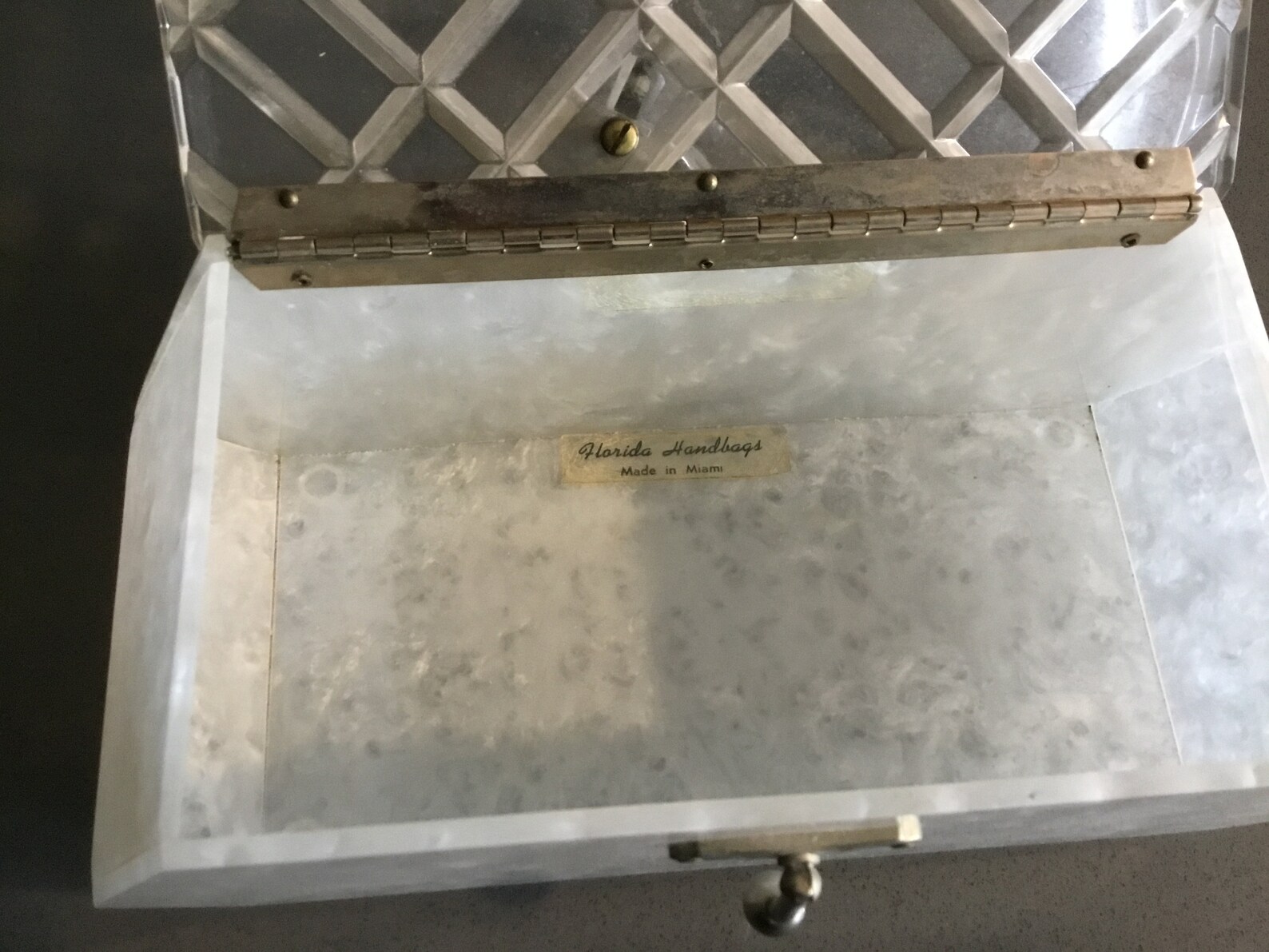 Lucite Purse Florida Handbags Made in Miami Lucite Box With | Etsy