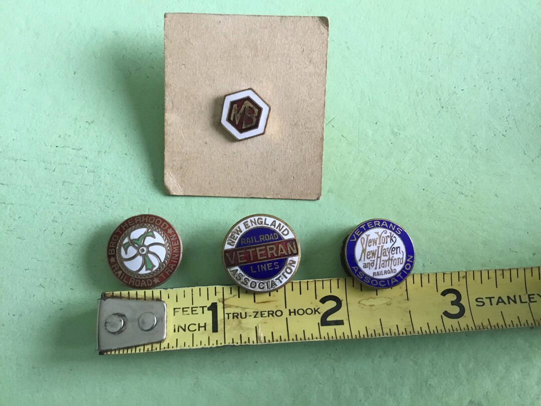 Railroad Association Pins Railroad Trainmen Brotherhood NY New Haven ...