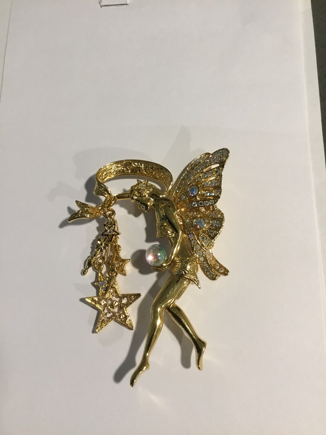 Kirk's Folly "fairy Godmother" Pin Fairy With Crown and Rhinestone ...