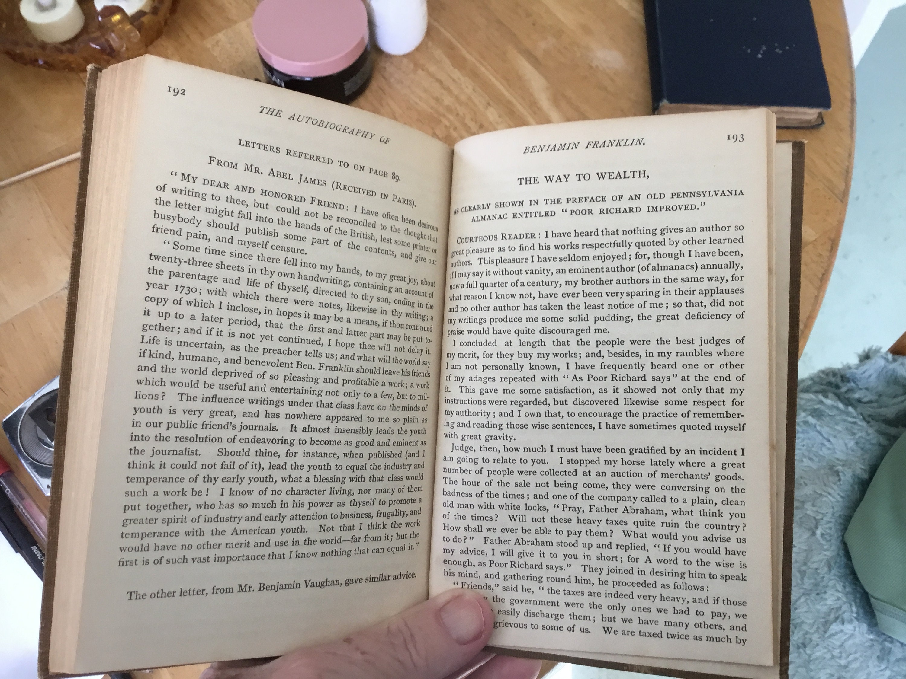 Antique Book Franklin's Autobiography Eclectic English Classics Edited ...