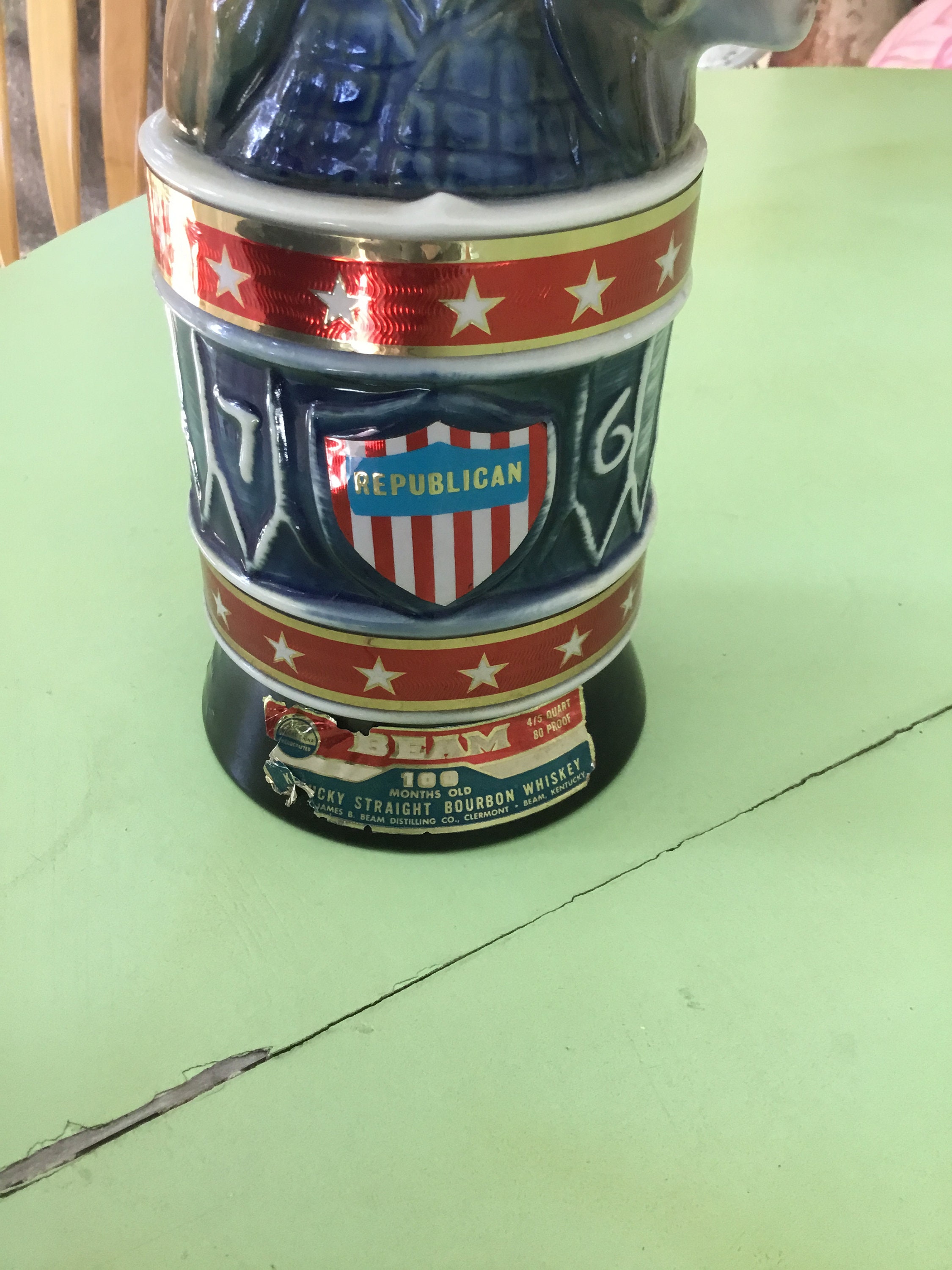 Jim Beam Decanter Elephant Decanter 1976 Political Jim Beam Decanter Elephant Decanter 1976 Political