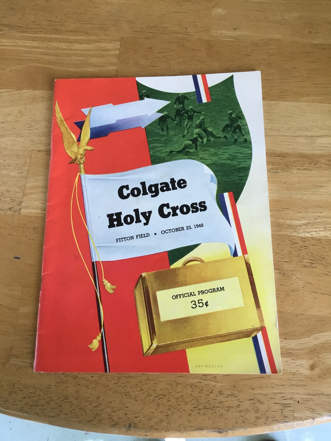 Colgate VS Holy Cross Program 1948 Cool Ads Philip Morris Pepsi Coca ...