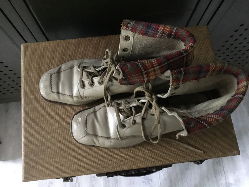 Granny Boots Ladies Work Wear Boots Plaid Flaps That Can Be - Etsy