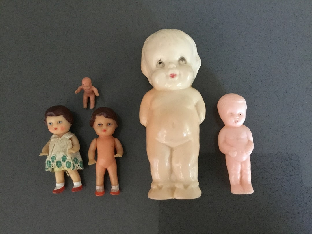 Vintage Dolls 2 Rubber Dolls One With Original Outfit Cute Lot of 5 ...