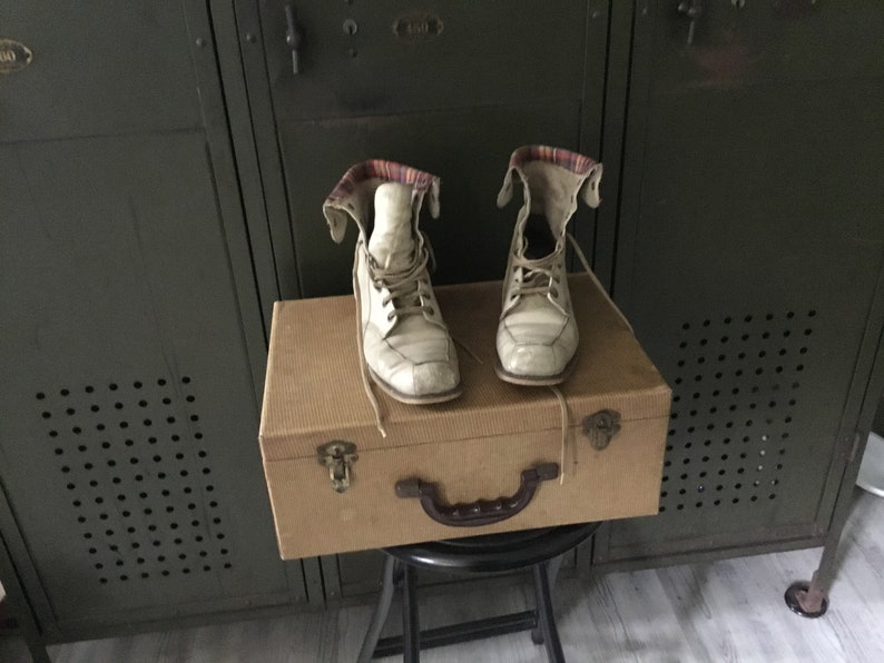 Granny Boots Ladies Work Wear Boots Plaid Flaps That Can Be - Etsy