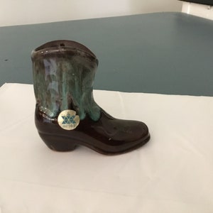Pottery Boot Mcmaster Craft Pottery BMP Look Canada Souvenir Brown With ...
