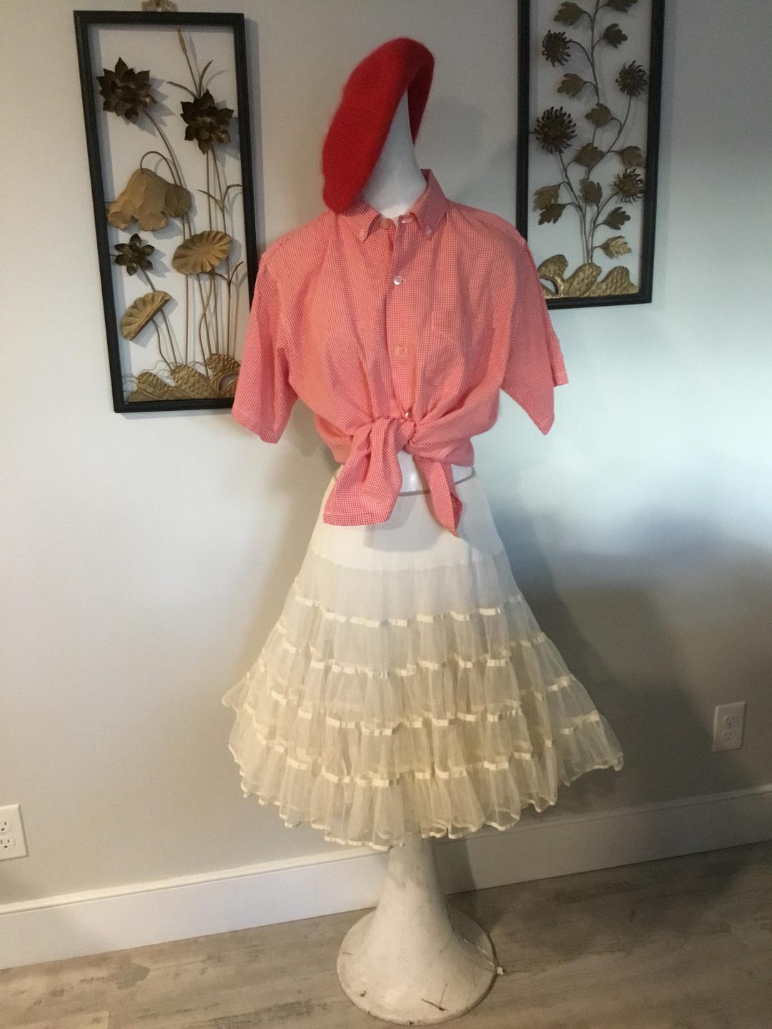 Vintage Crinoline Net and Ribbon Crinoline Rockabilly Petticoat ...