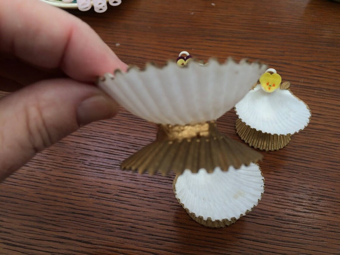 Shell Party Favors Real Shell Favors card Holders 4 Vintage - Etsy