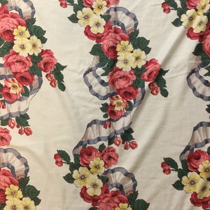 Waverly Fabric 9+ Yards Minuet Pattern Lovely Floral Cotton Roses and ...