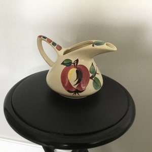 Apple Pitcher Vintage Pitcher Puritan Pottery Shabby Chic Milk Pitcher ...