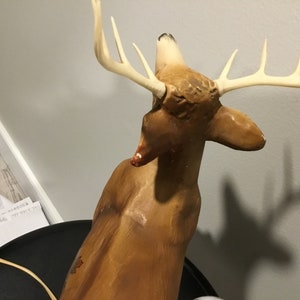 Stag Lamp Chalkware Deer Lamp TV Lamp Vintage Lamp Chalkware Deer With ...