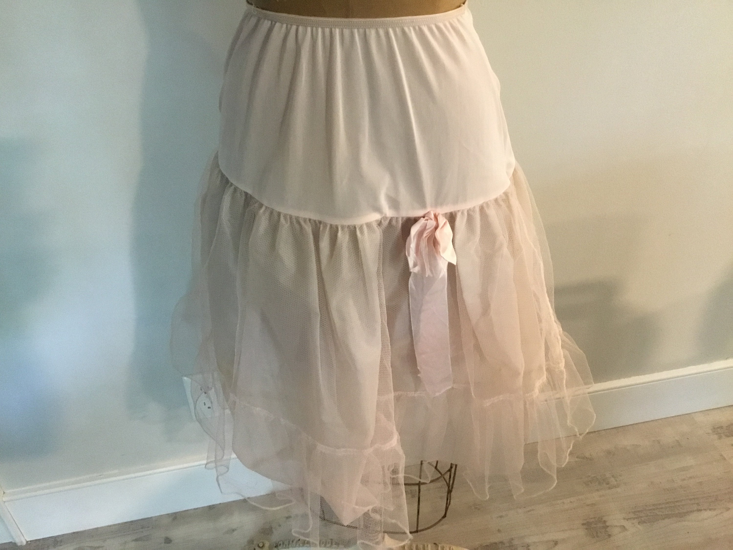 Vintage Crinoline PINK Crinoline With 2 Layers and 2 Pieces of Pretty ...