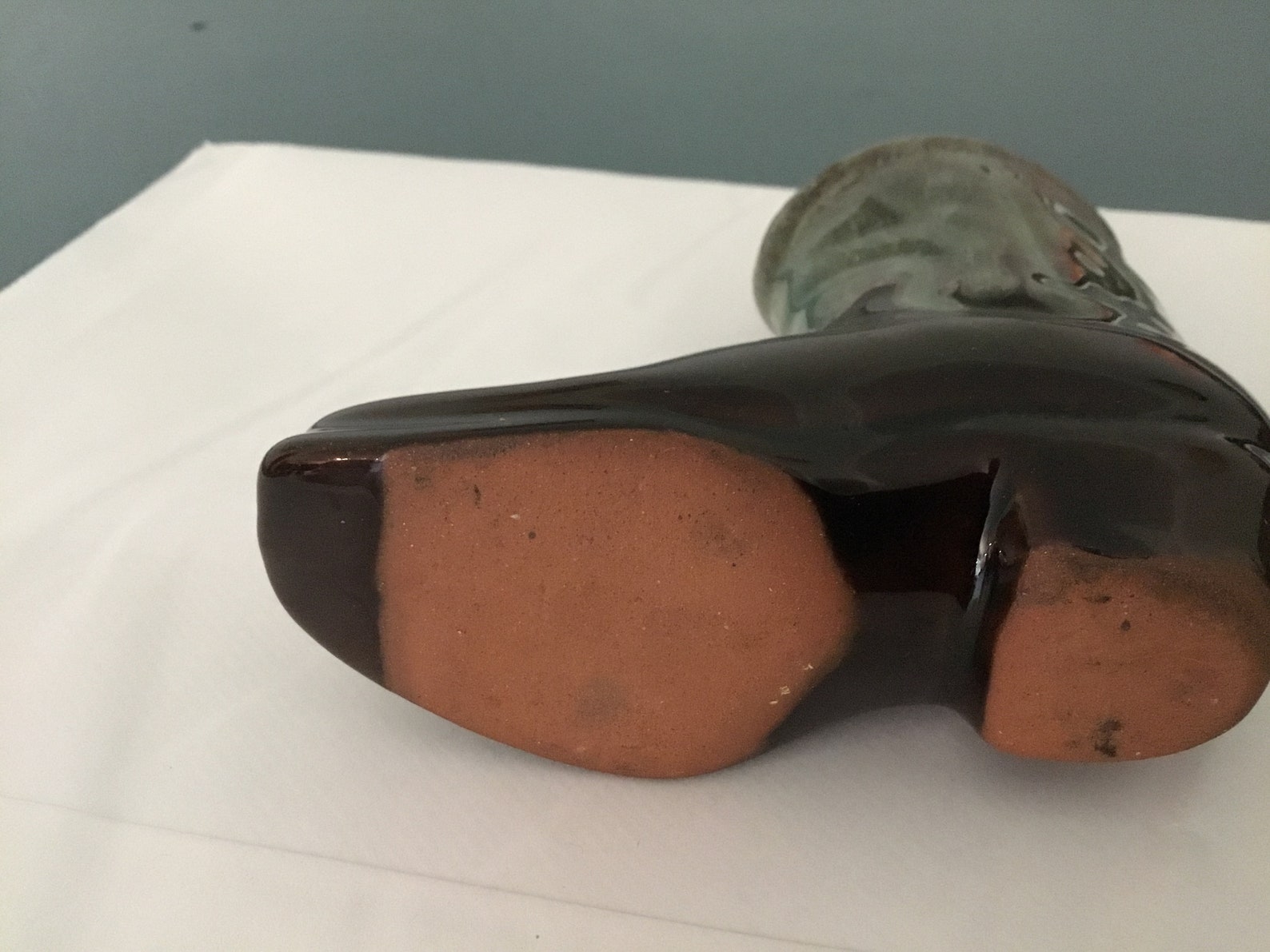 Pottery Boot Mcmaster Craft Pottery BMP Look Canada Souvenir Brown With ...