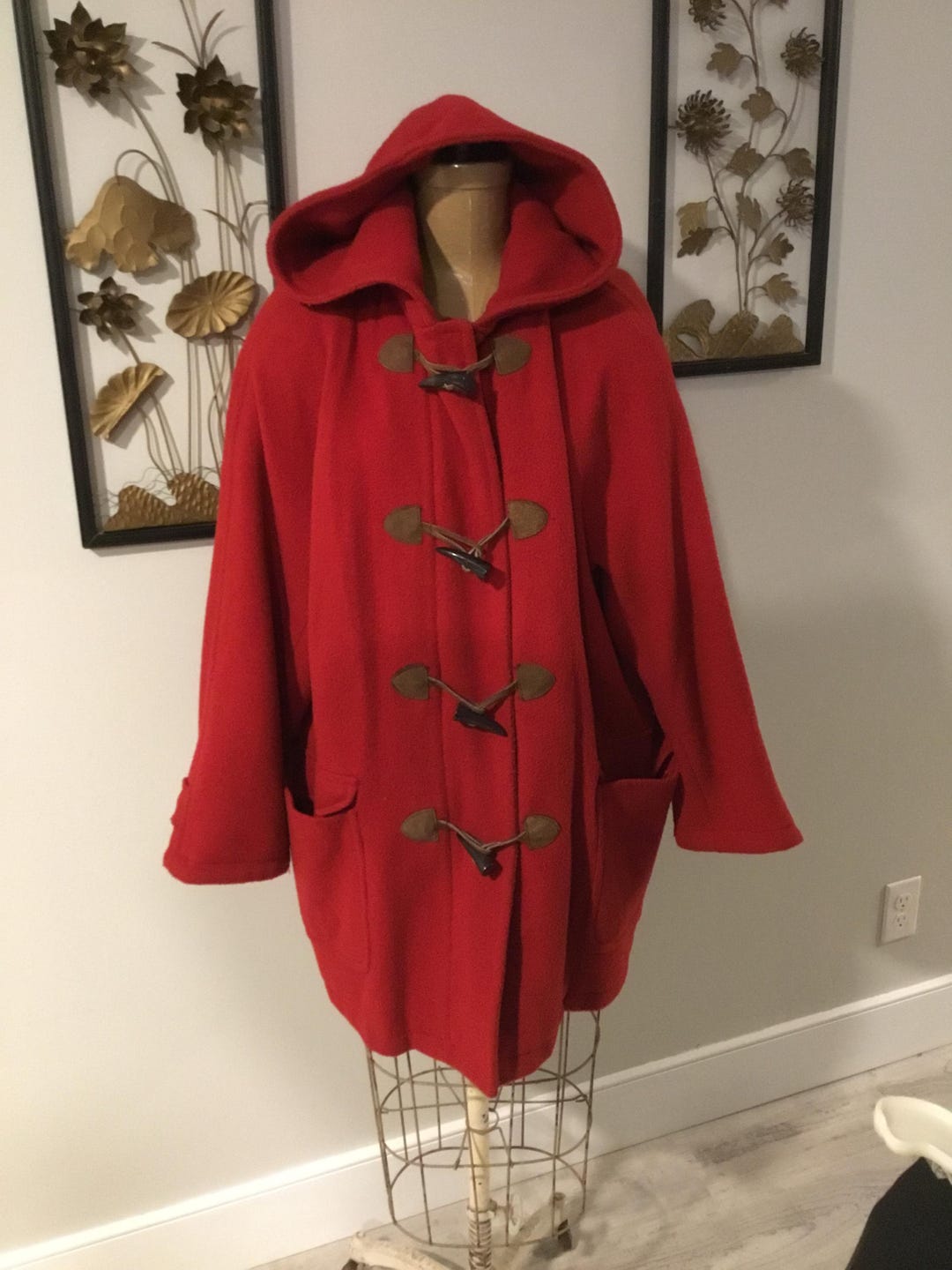 Benchwarmer Coat Talbot's Toggle Coat Red Wool Coat With Toggle Buttons ...