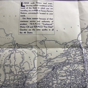 1930's Map Western Part of USA Texaco Collectible Historical Map TX ...