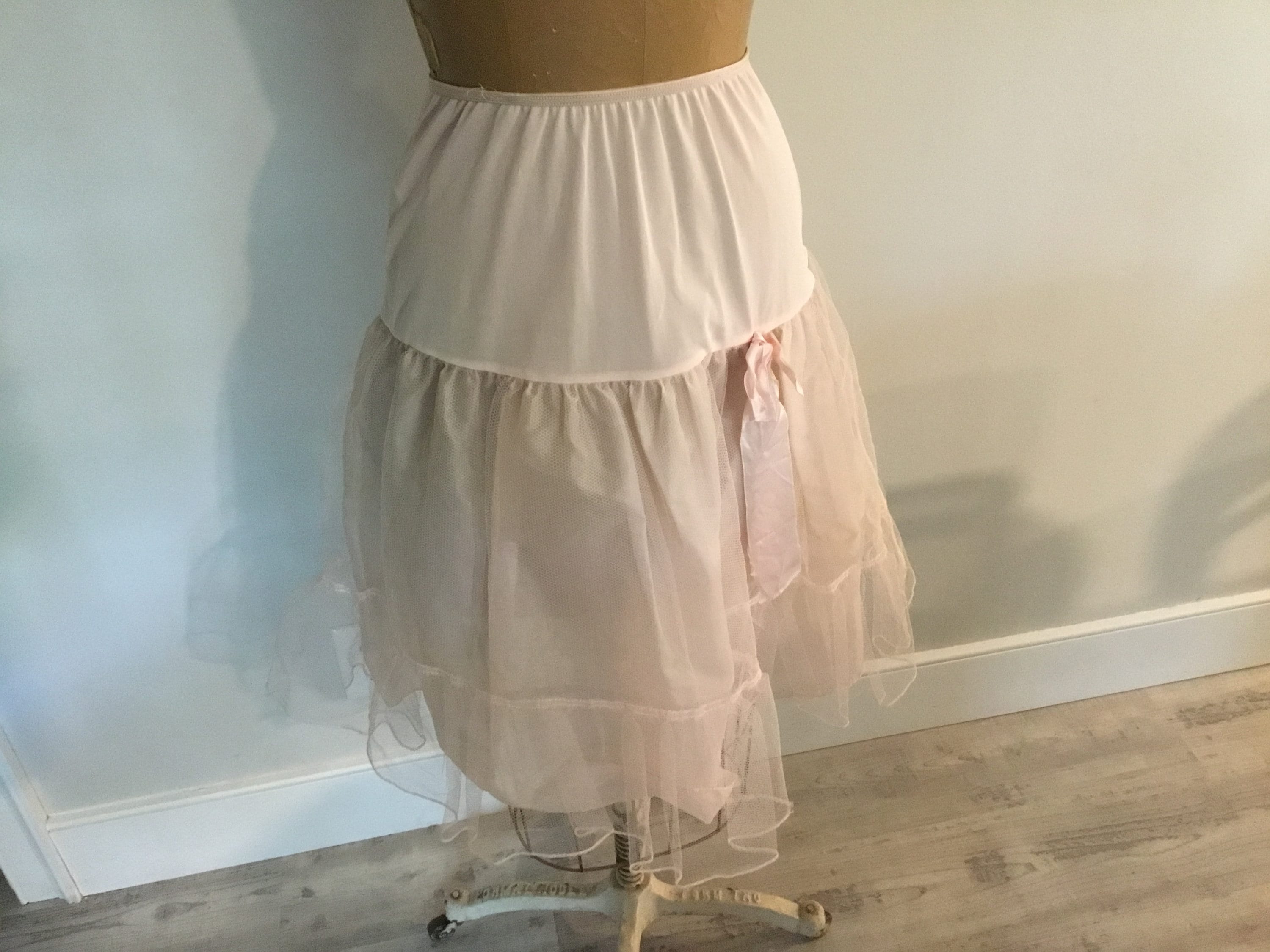 Vintage Crinoline PINK Crinoline With 2 Layers and 2 Pieces of Pretty ...