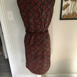 Corduroy Dress Vintage Sheath Dress Corduroy Block and Geo Print ...