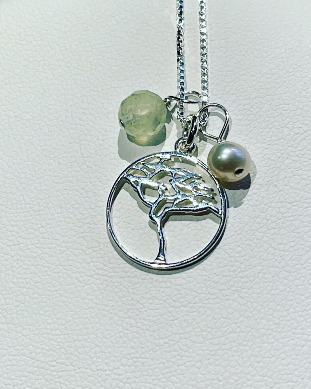 925 Sterling Silver Tree of Life Necklace, Freshwater Pearl & Genuine ...