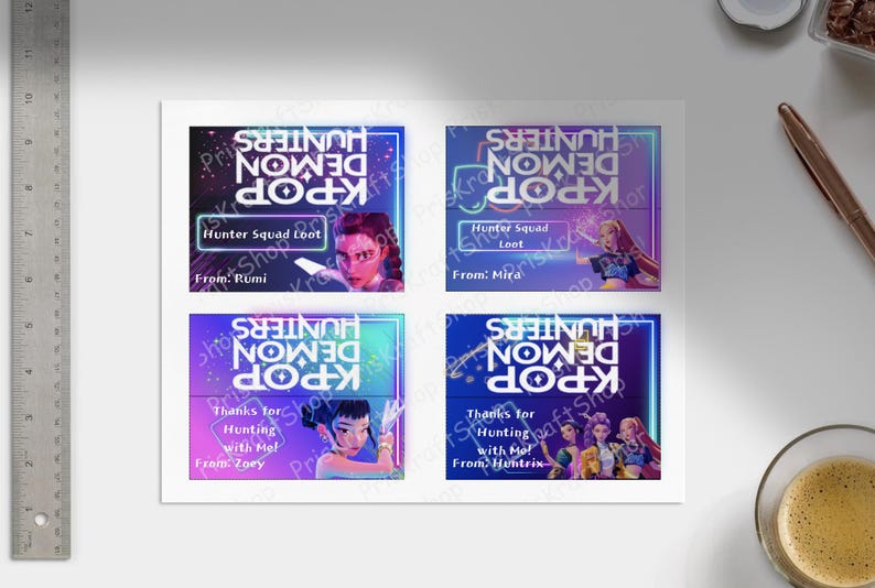 K-pop Demon Hunters Candy Bag Labels | Kids Birthday Party (digital ...