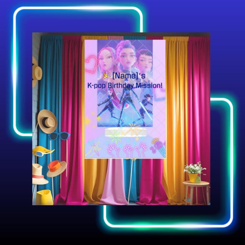 K-pop Demon Hunters Birthday Decorations Printables | Versatile ...