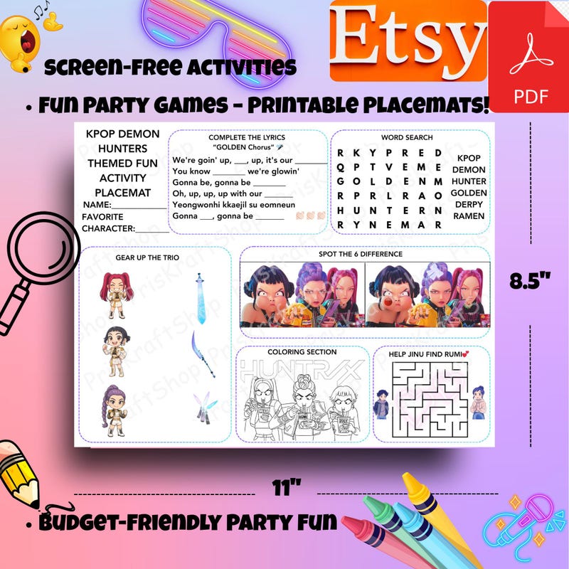 Kpop Demon Hunters Puzzle - Etsy