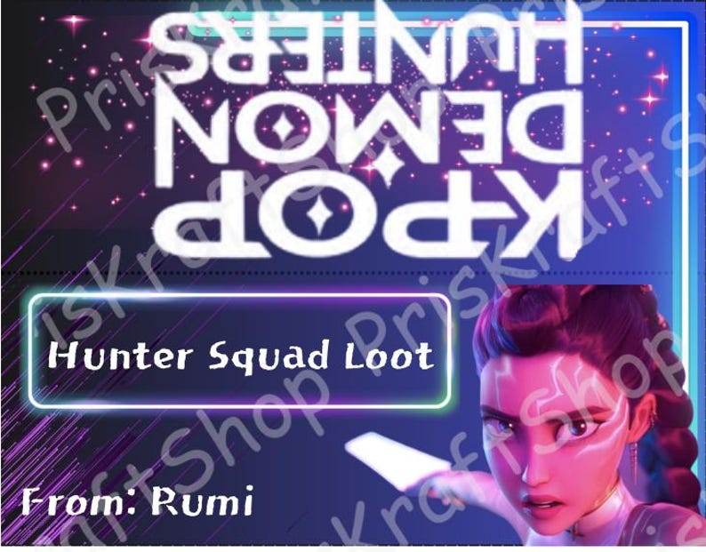 K-pop Demon Hunters Candy Bag Labels | Kids Birthday Party (digital ...