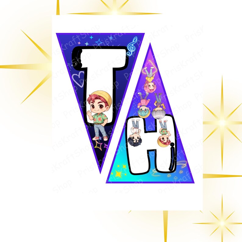 K-pop Demon Hunters Birthday Banner | Printable Character Pennants ...