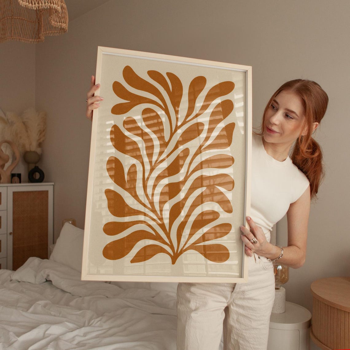 Botanic Form No. 001 – Terracotta Fern, Botanical Wall Art, Minimalist ...