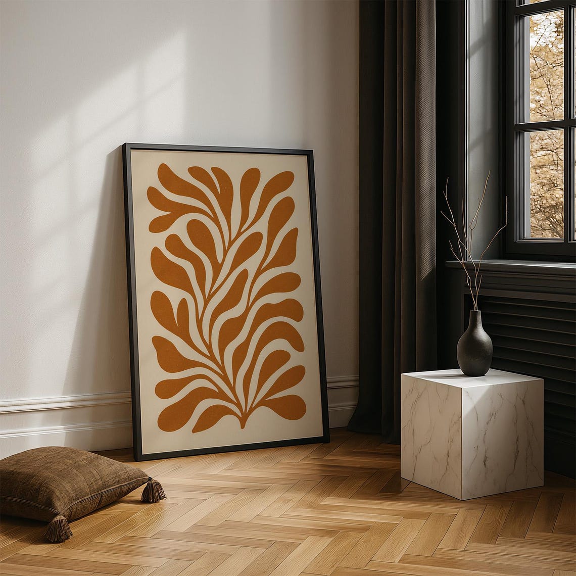 Botanic Form No. 001 – Terracotta Fern, Botanical Wall Art, Minimalist ...