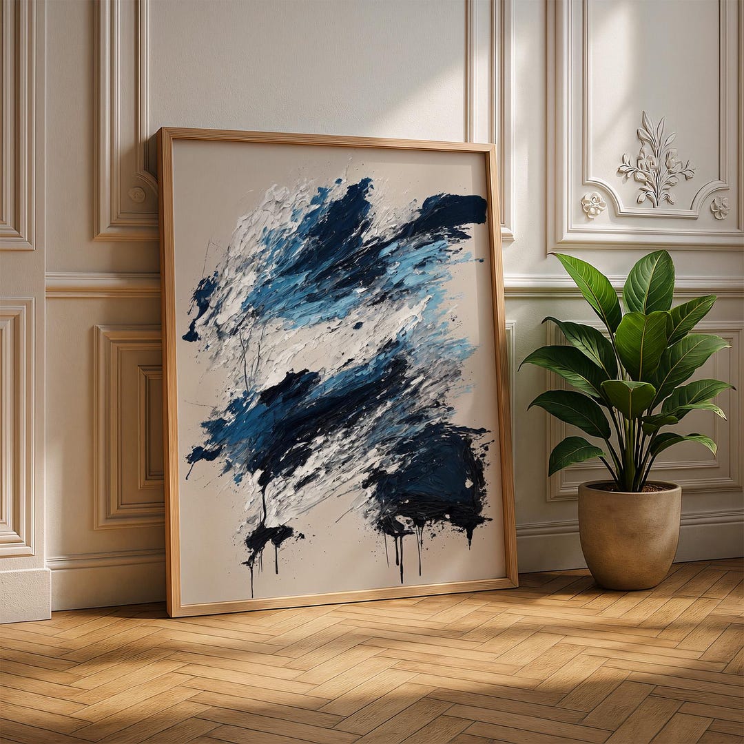 Kinetic No. 00121 (tide Variance) – Abstract Expressionist Print, Blue ...