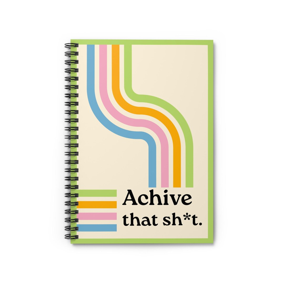 Motivational Spiral Notebook, Journal, Diary, Planner - Cool & Funky ...
