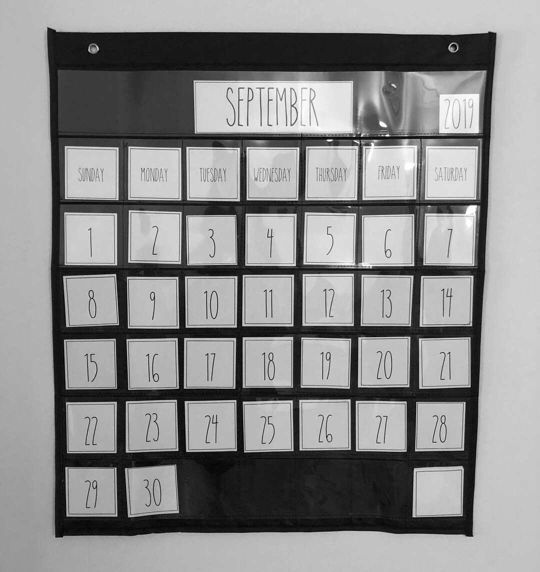 Rae Dunn Inspired Classroom Calendar Inserts – Pocket Chart Calendar ...