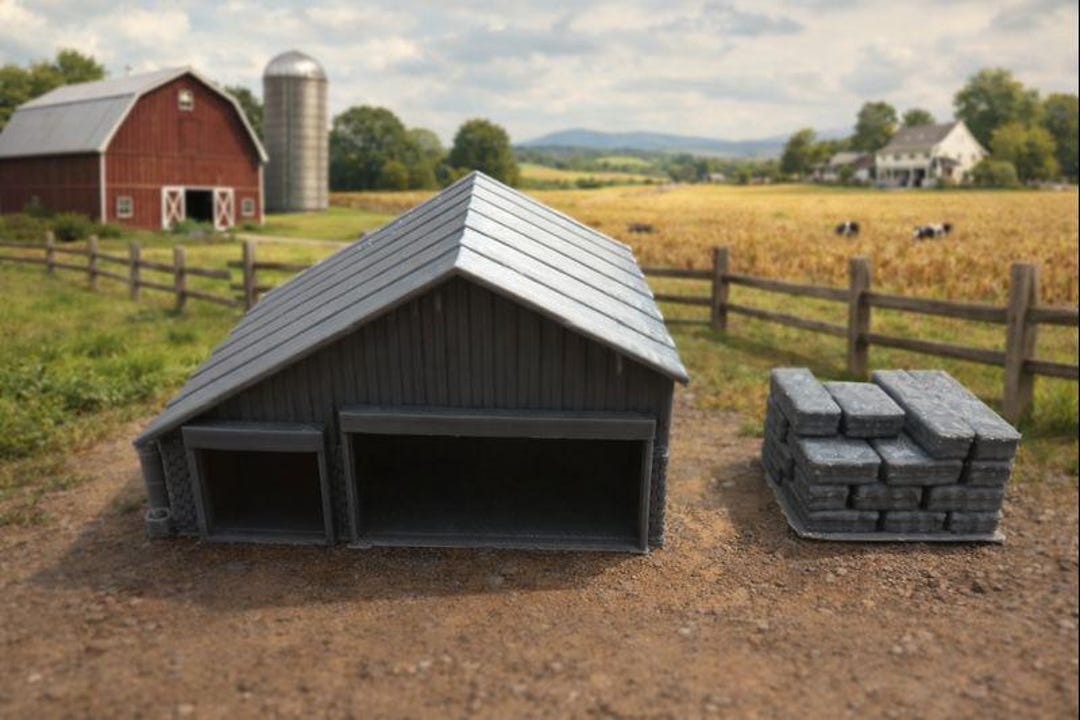 Country Farm Barn – True N Scale Model Train Building - No Assembly ...