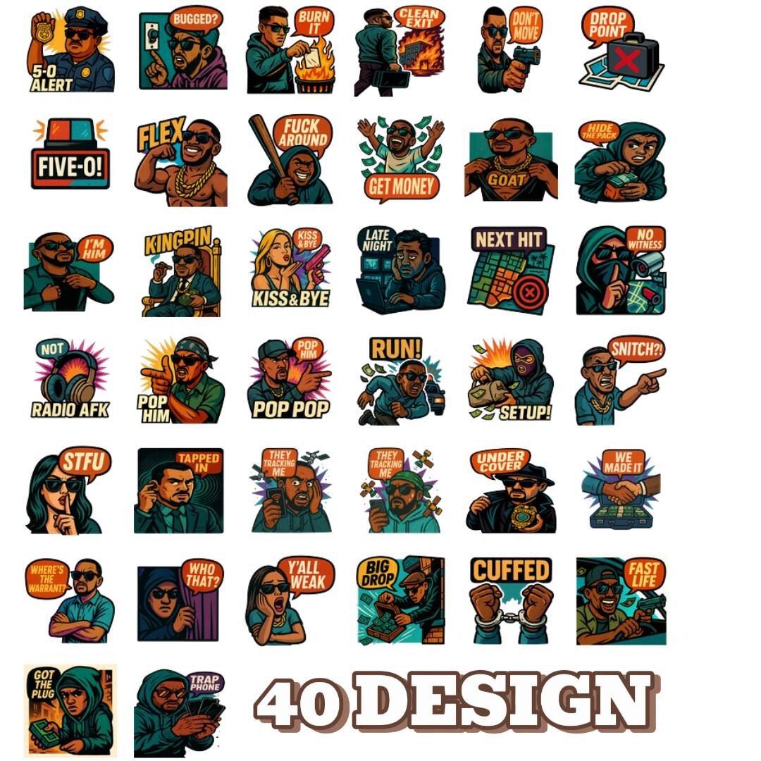 URBAN HEAT - Gta-style Emote Pack (56px / 76px / 112px / 256px) - Etsy