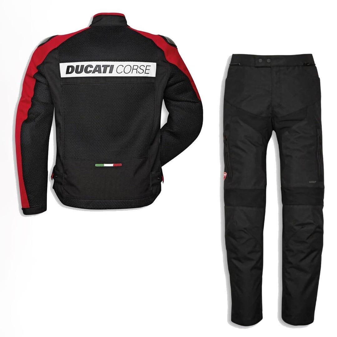 Handmade Ducati Mesh Men Motorcycle Textile Waterproof Motorbike Racing ...