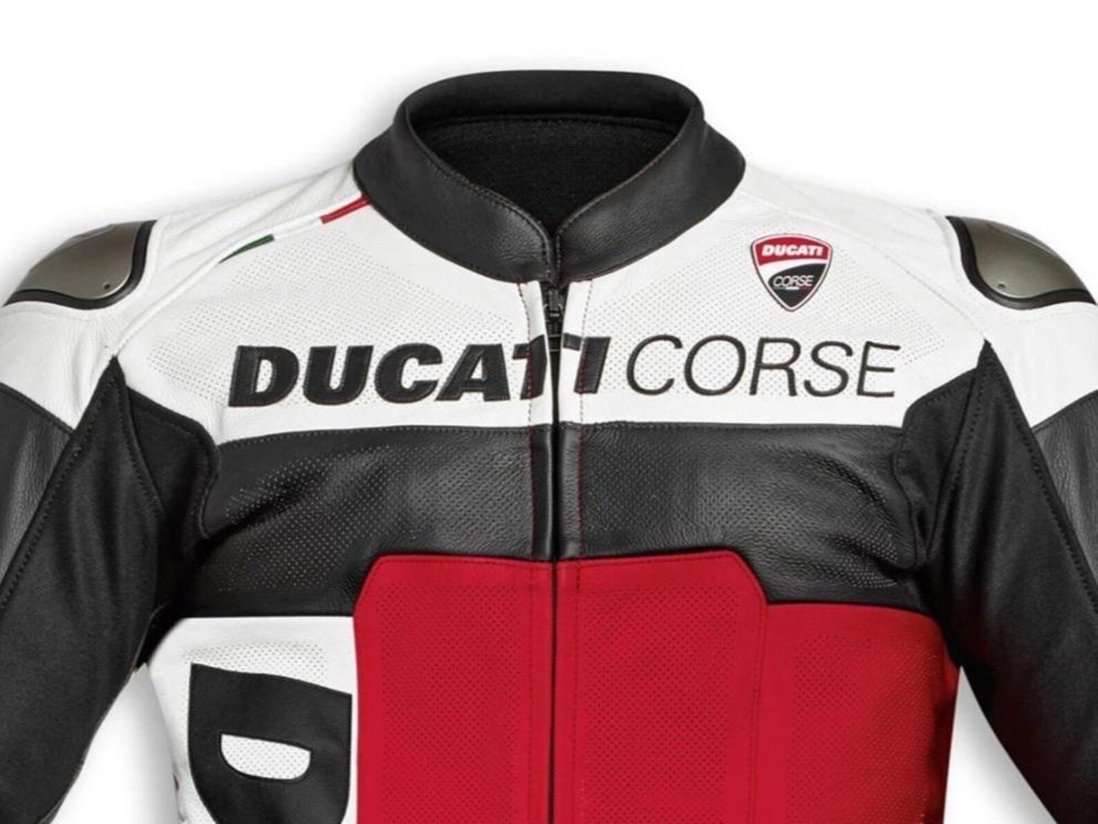 Ducati Corse C5 Men's Motorcycle Leather Jacket | Waterproof Cowhide ...