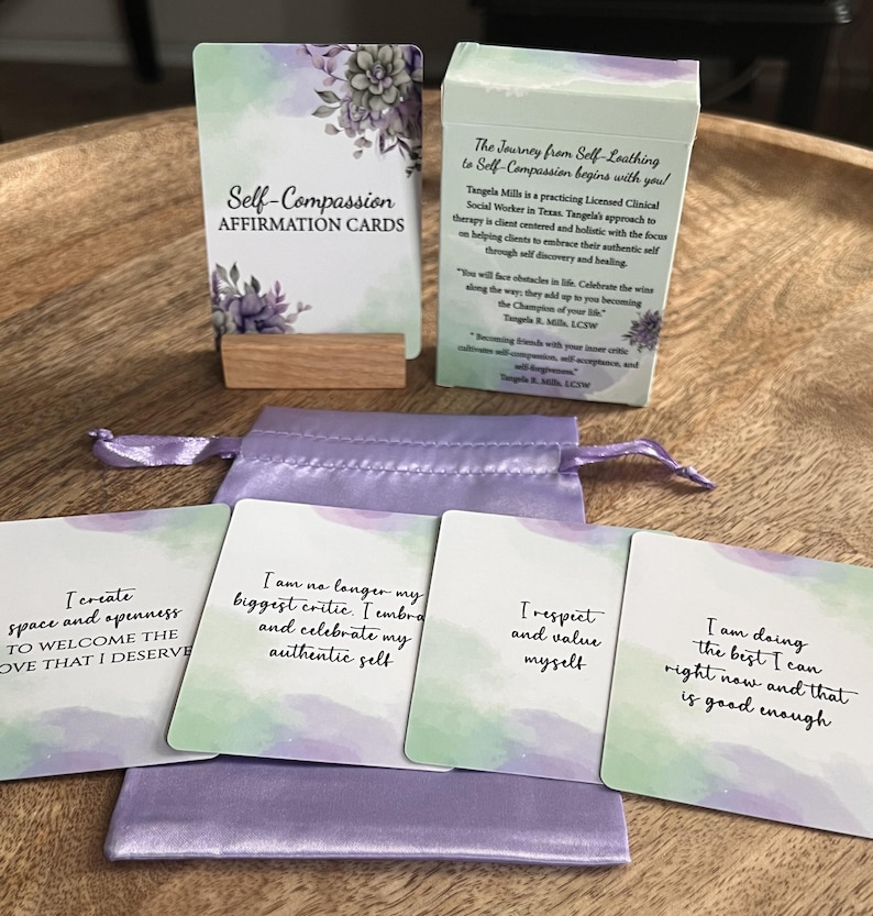 50 Self-compassion Affirmation Cards for Self-love, Self-forgiveness ...
